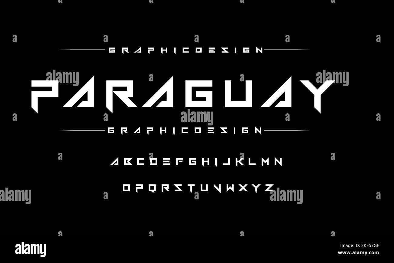 Sports minimal tech font letter set. Luxury vector typeface for company ...