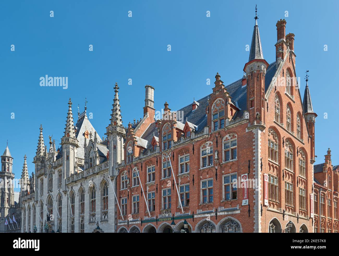 Bruges, Belgium, the medieval palaces in Burg square Stock Photo - Alamy