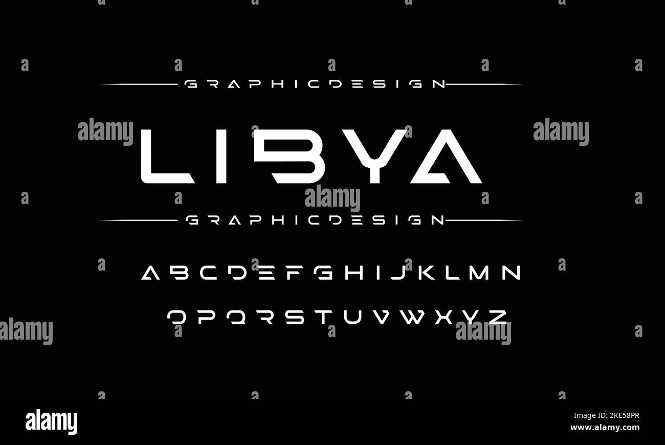 Sports minimal tech font letter set. Luxury vector typeface for company ...