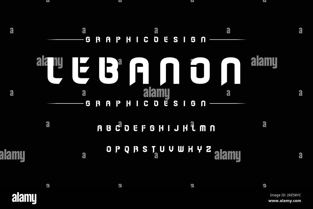 Sports minimal tech font letter set. Luxury vector typeface for company ...