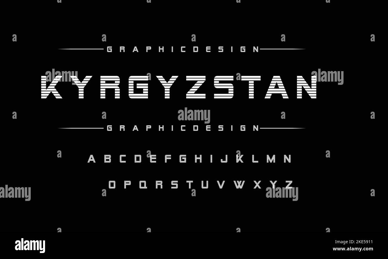 Sports minimal tech font letter set. Luxury vector typeface for company ...