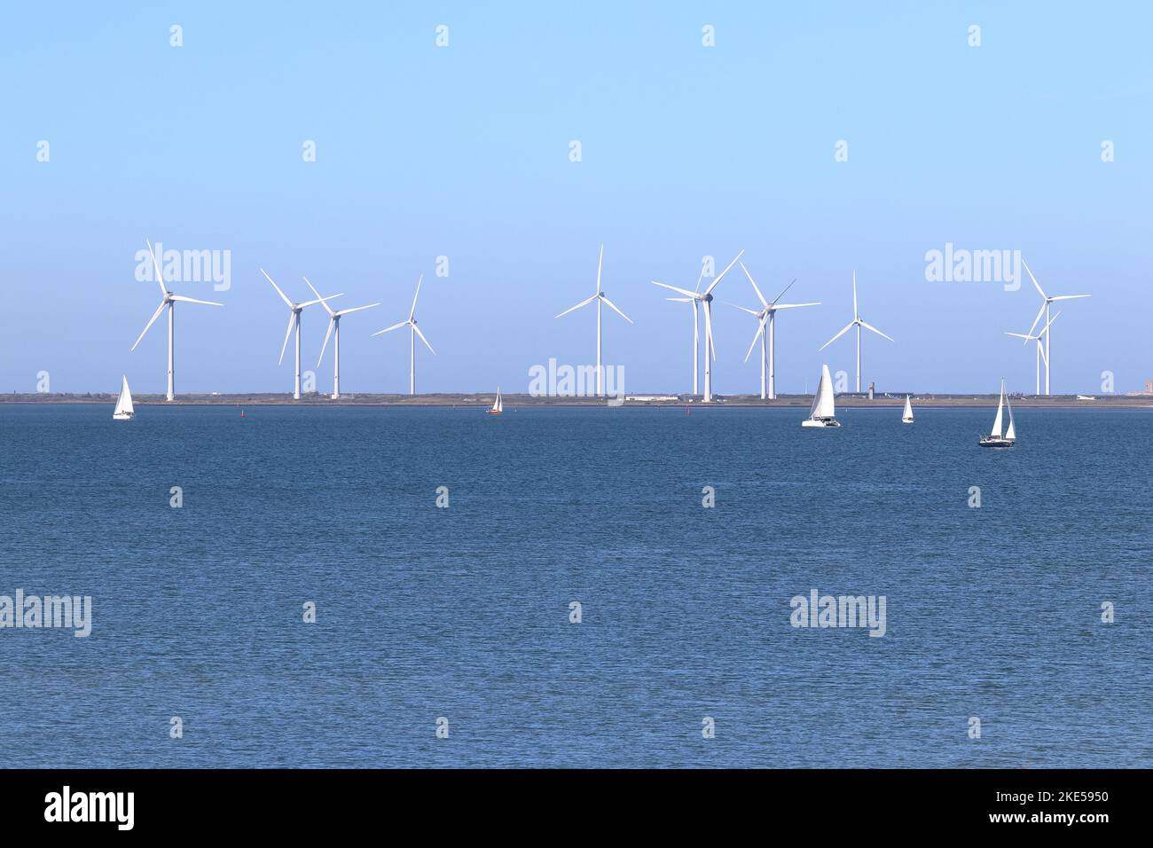 Wind power: sailing ships on the Eastern Scheldt estuary and wind ...