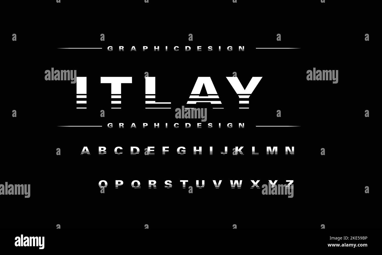 Sports minimal tech font letter set. Luxury vector typeface for company ...