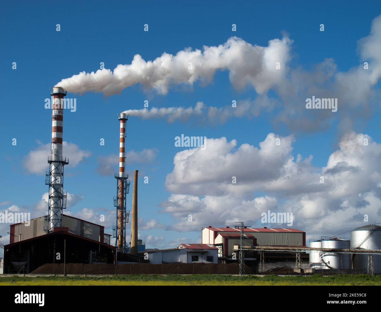 The industrial factories emitting toxic smoke, industrial waste into ...