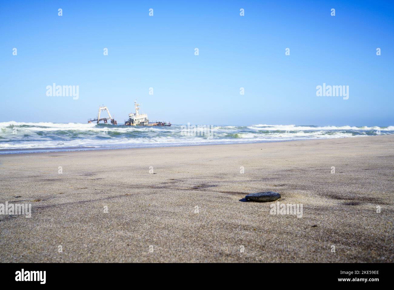 Abandoned shipwreck, the stranded Zeila vessel at Skeleton Coast ...