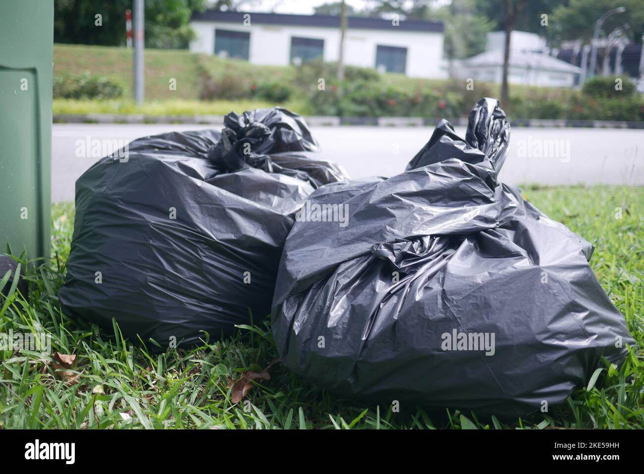 Black dirty bin hi-res stock photography and images - Alamy