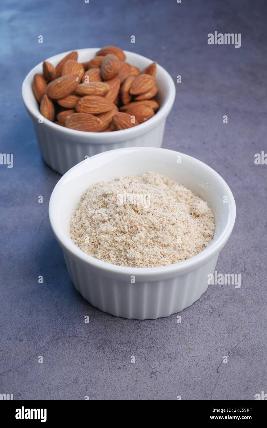 Almond powder in jar on hi-res stock photography and images - Alamy