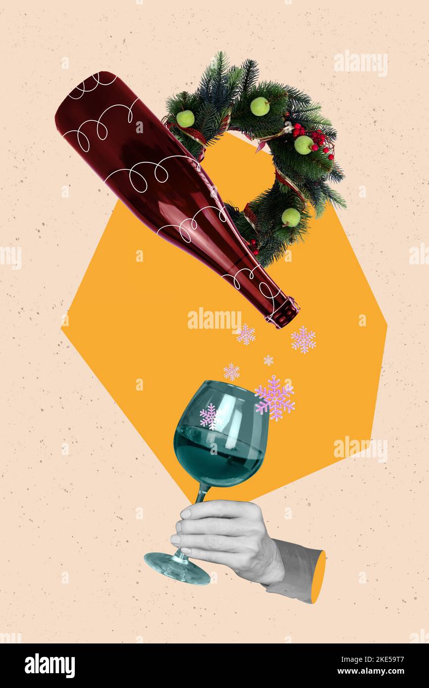 Photo artwork minimal picture of arm holding clink pouring wine ...