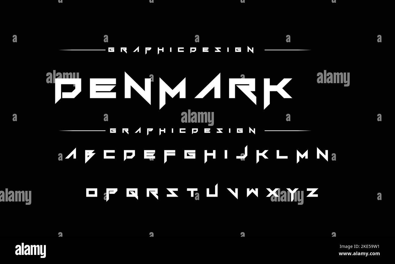 Sports minimal tech font letter set. Luxury vector typeface for company ...