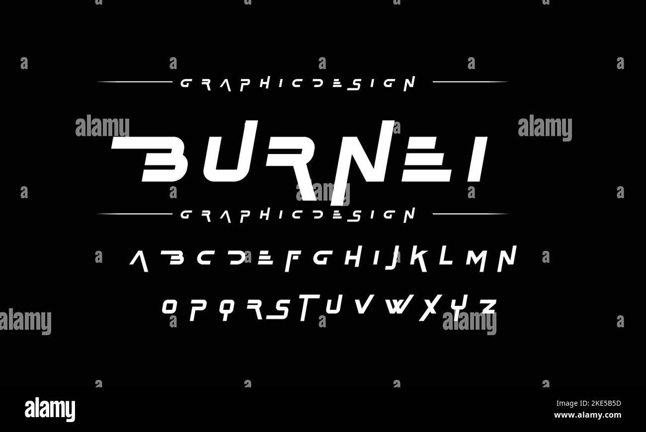 Sports minimal tech font letter set. Luxury vector typeface for company ...