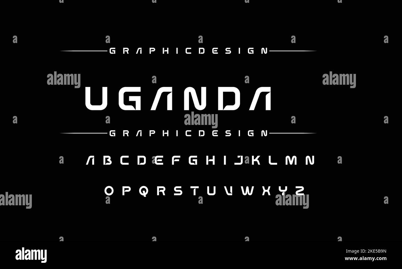 Sports minimal tech font letter set. Luxury vector typeface for company ...