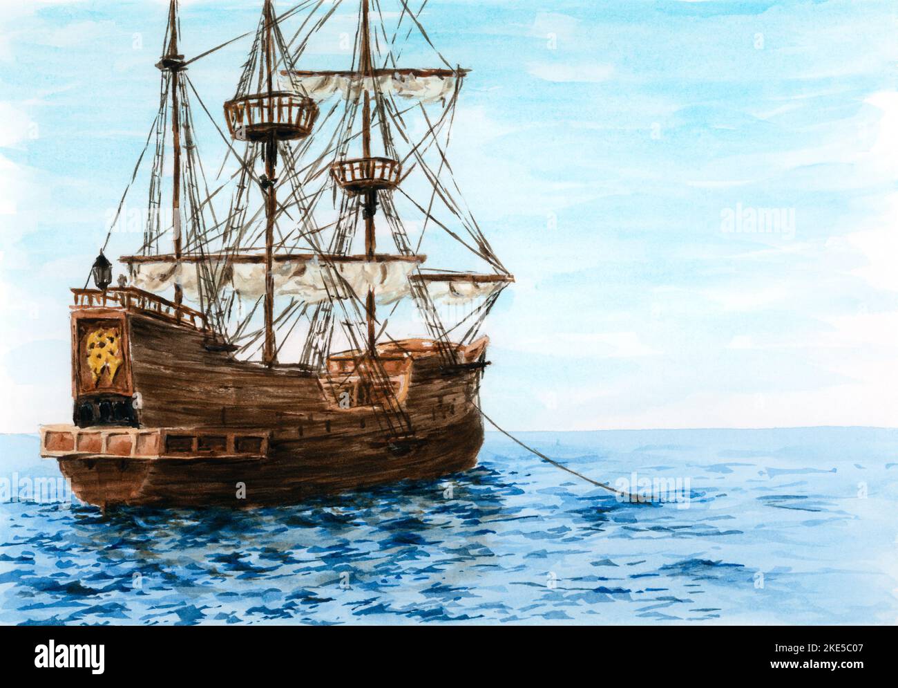Galleon ship sketch hi-res stock photography and images - Alamy