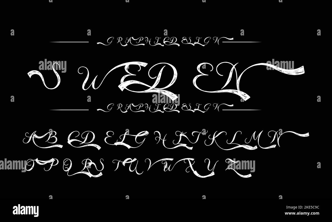 Signature Font Calligraphy Logotype Script Brush Font Type Font lettering handwritten Stock ...