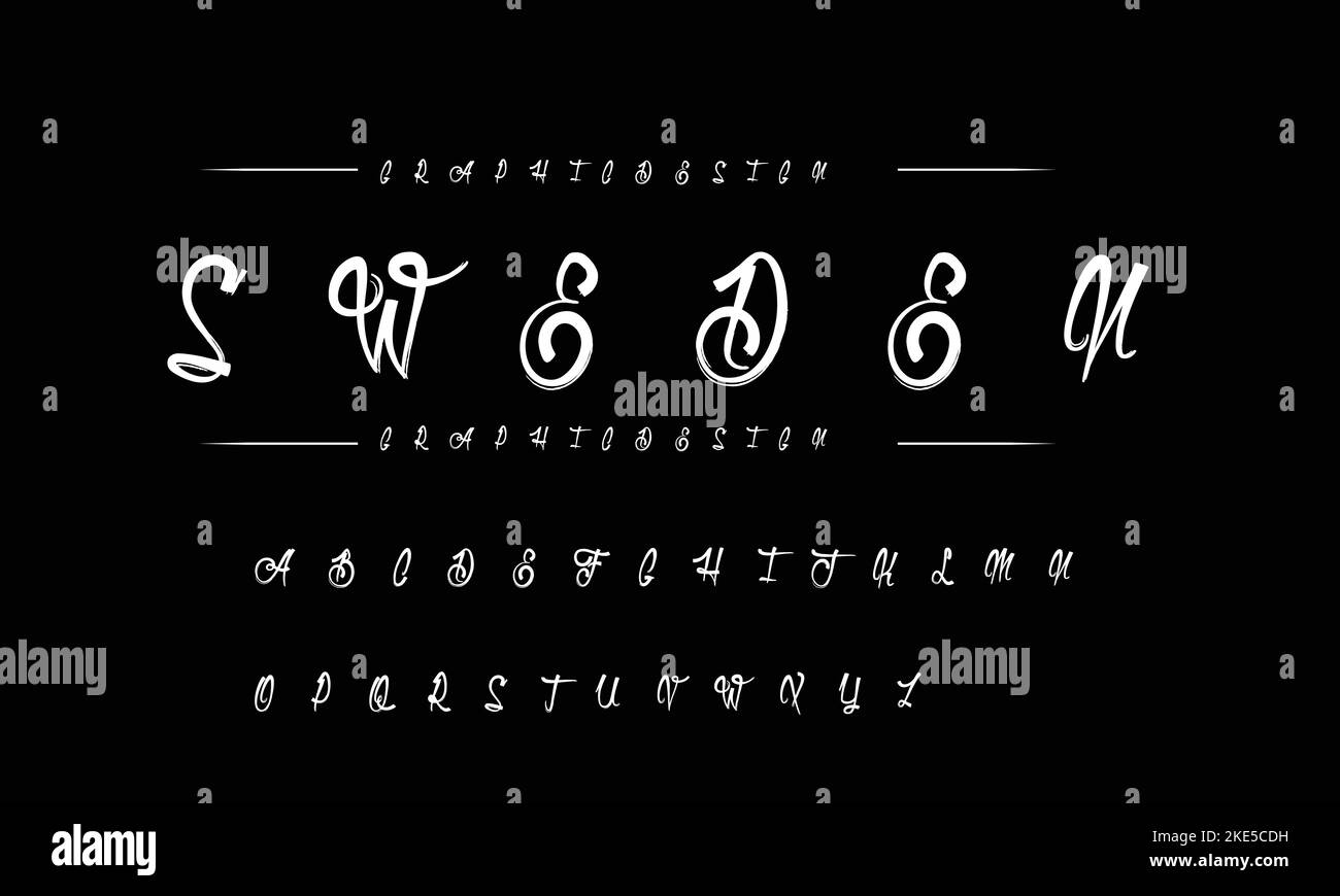 Signature Font Calligraphy Logotype Script Brush Font Type Font lettering handwritten Stock ...