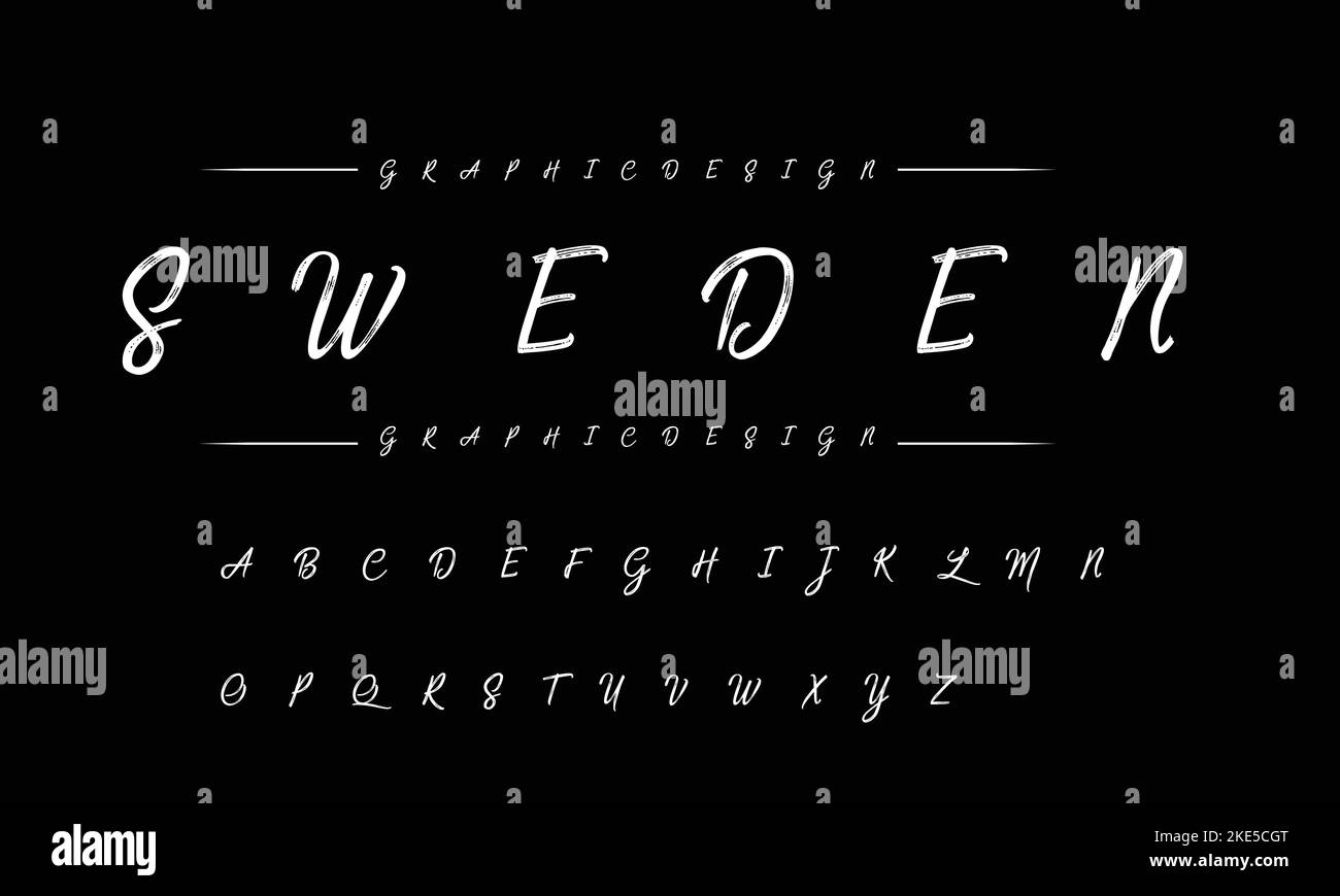 Signature Font Calligraphy Logotype Script Brush Font Type Font lettering handwritten Stock ...