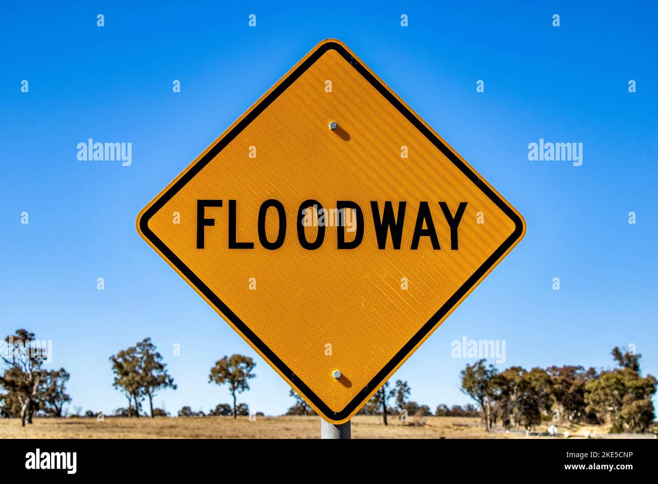 Floodway road sign hi-res stock photography and images - Alamy