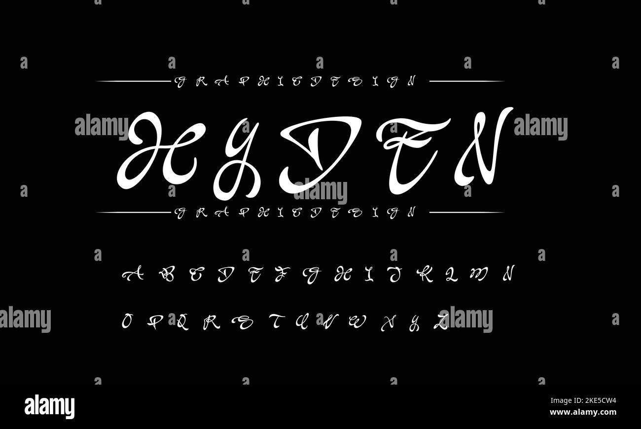 Signature Font Calligraphy Logotype Script Brush Font Type Font lettering handwritten Stock ...