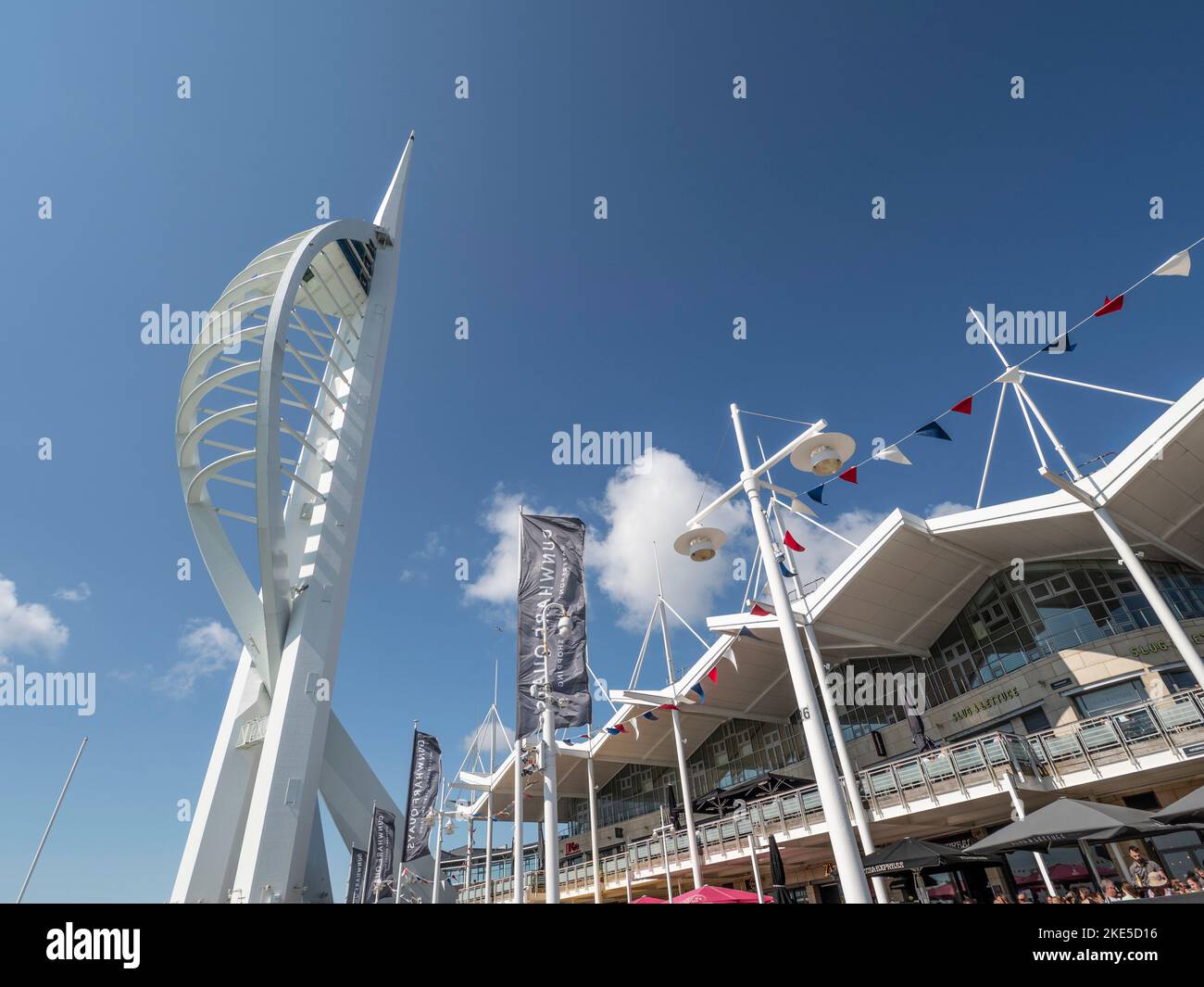 Spinnaker Tower and restaurants, Gunwharf Quays, Portsmouth, Hampshire ...