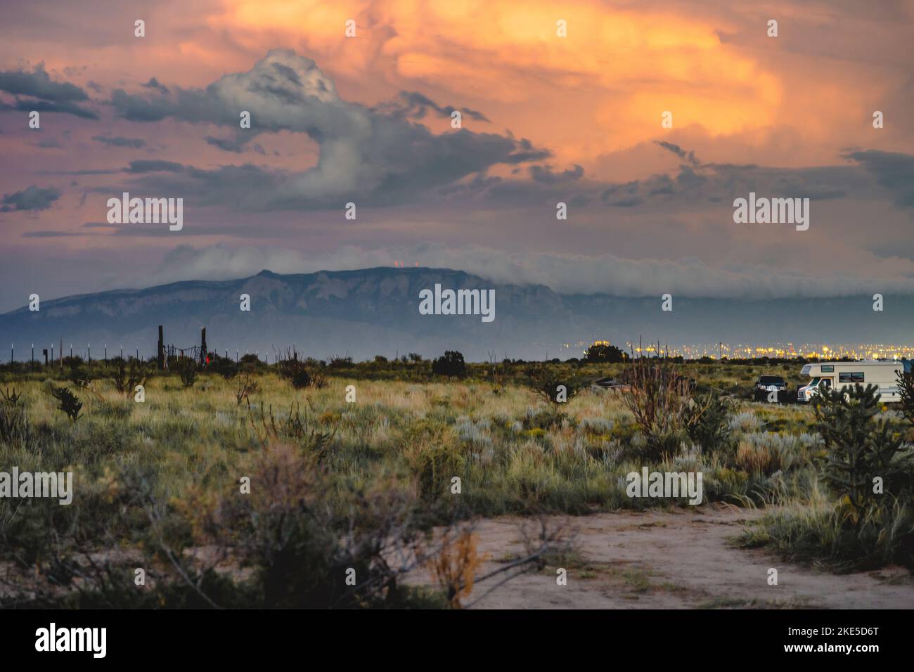 An aerial view of a natural landscape at sunset Stock Photo - Alamy