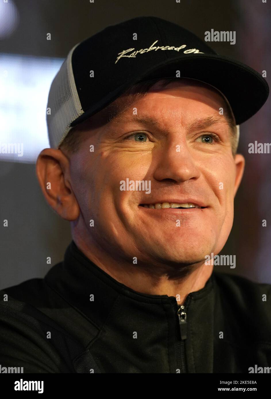 Ricky Hatton during a pre-fight press conference for the exhibition ...