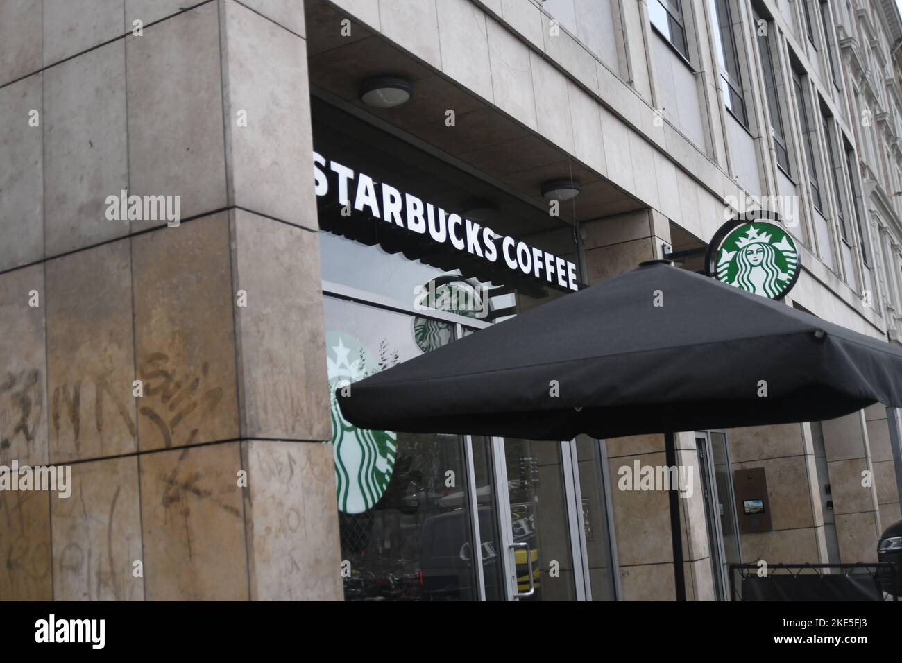 Copenhagen/Denmark/10 November 2022/Seattle coffee chain starbucks ...