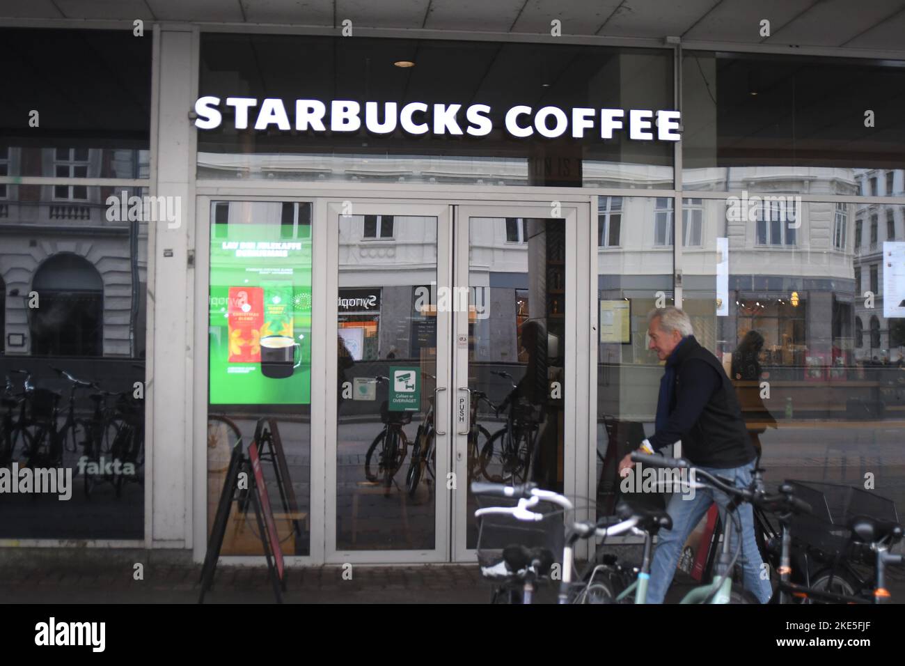 Copenhagen/Denmark/10 November 2022/Seattle coffee chain starbucks ...
