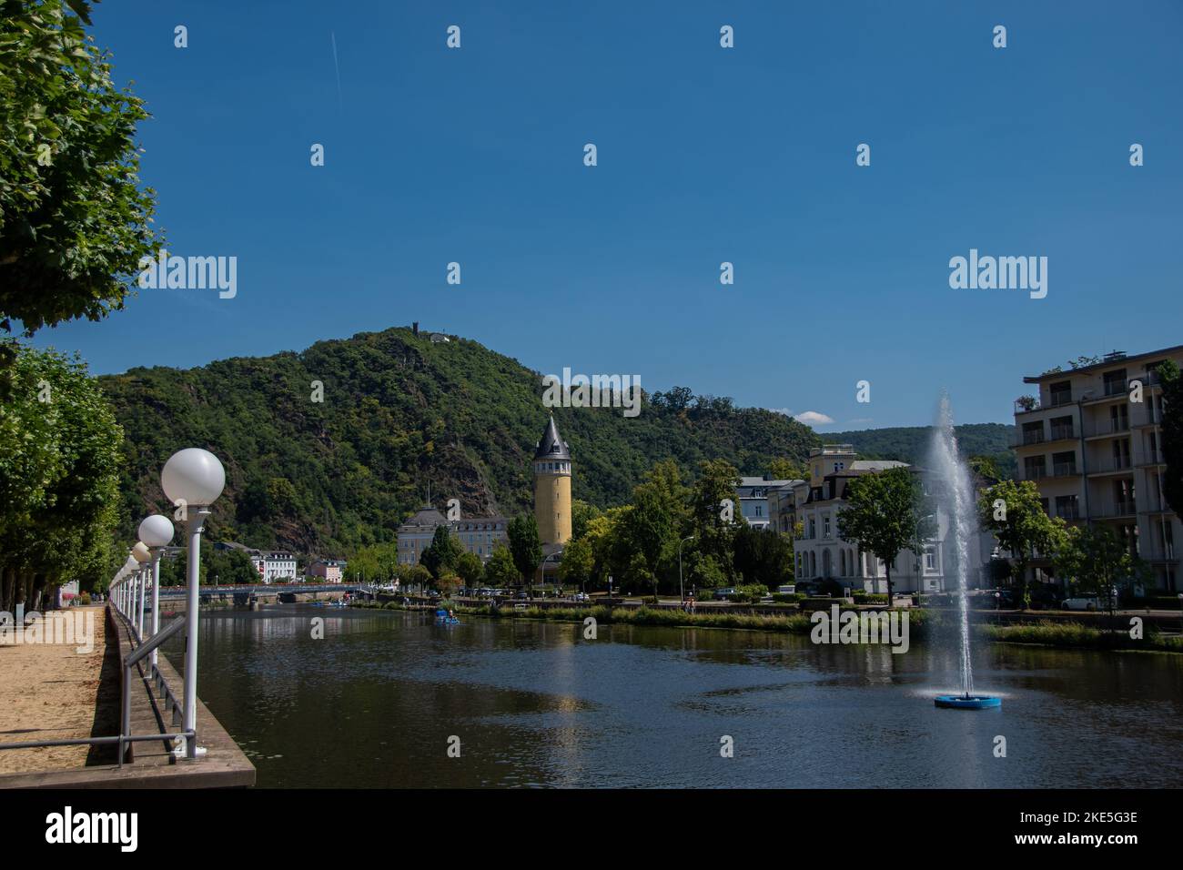 Lahn with a view of the quellenturm hi-res stock photography and images ...