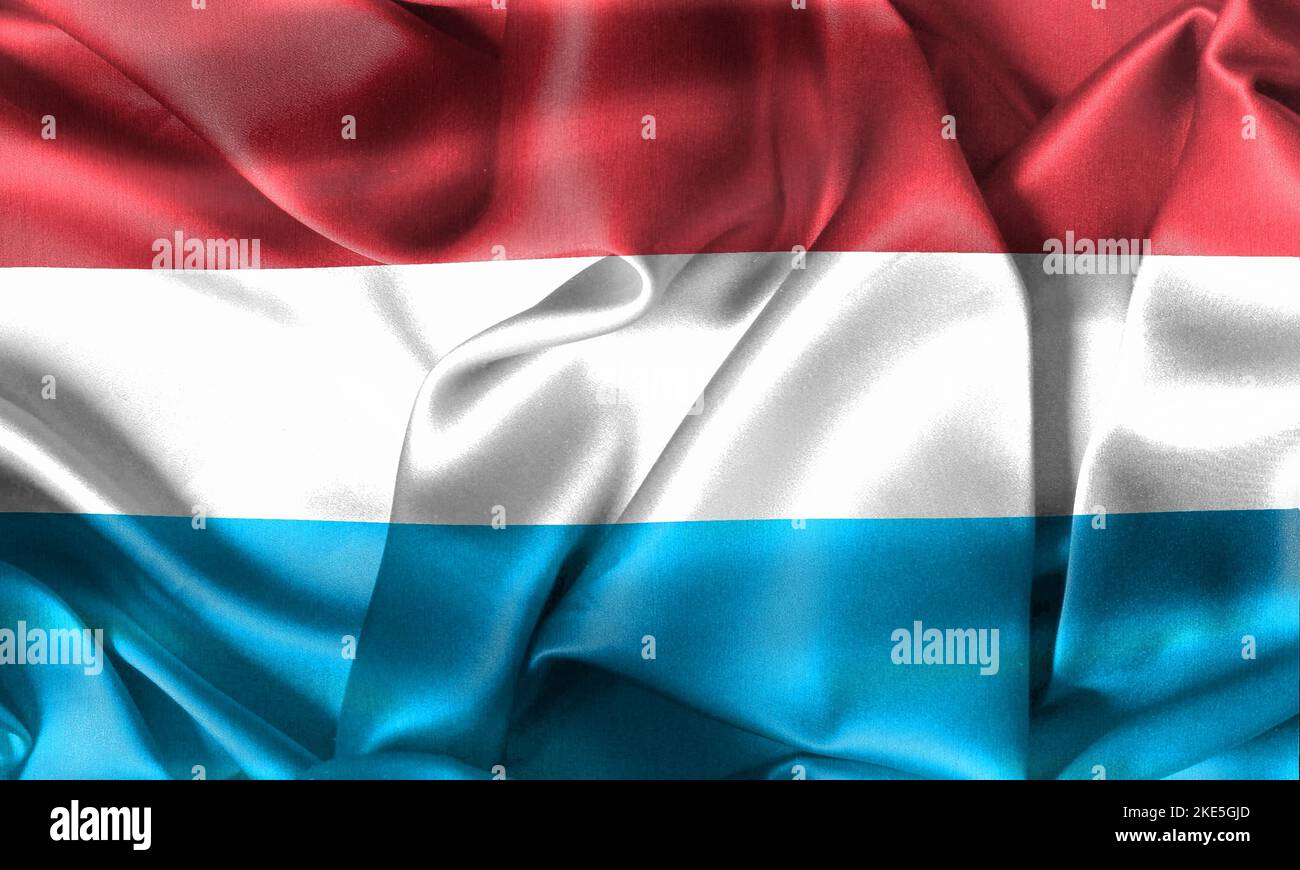 Luxembourg flag - realistic waving fabric flag Stock Photo - Alamy