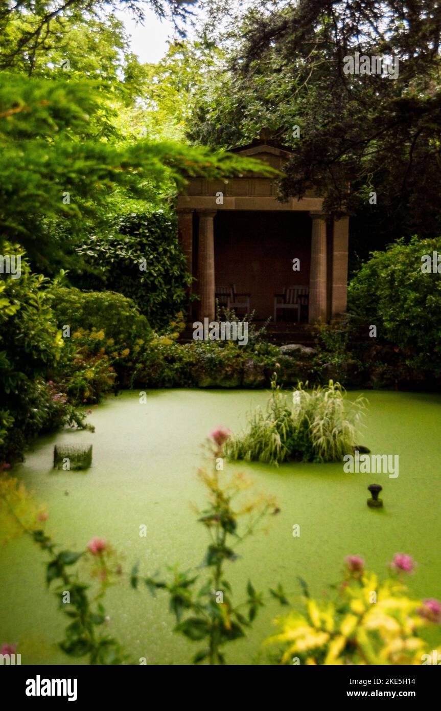 Garden house by the pond at Macdonald Hotel in Bath, England Stock ...