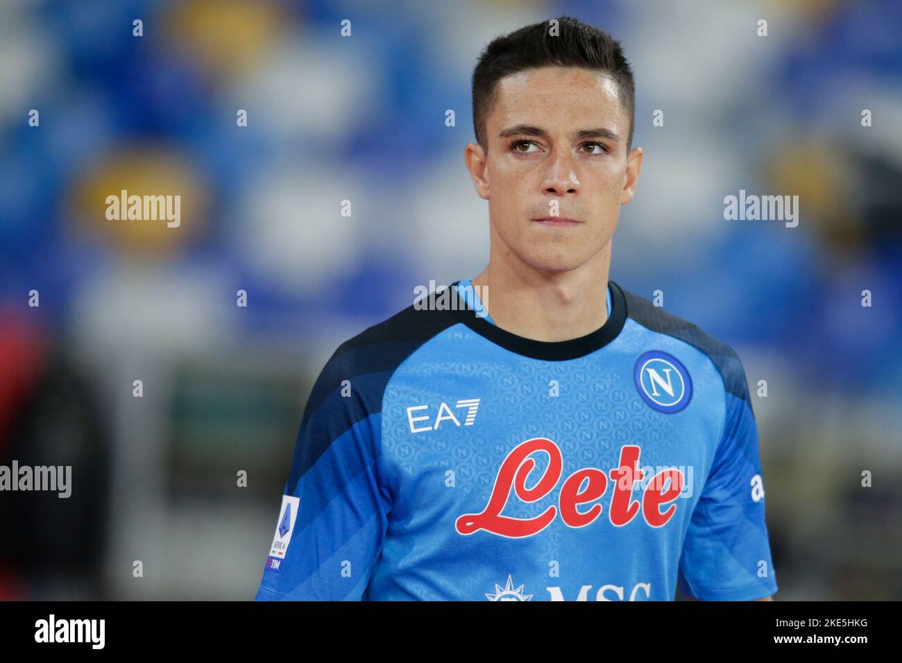 SSC Napoli's Italian forward Giacomo Raspadori looks during the Serie A ...