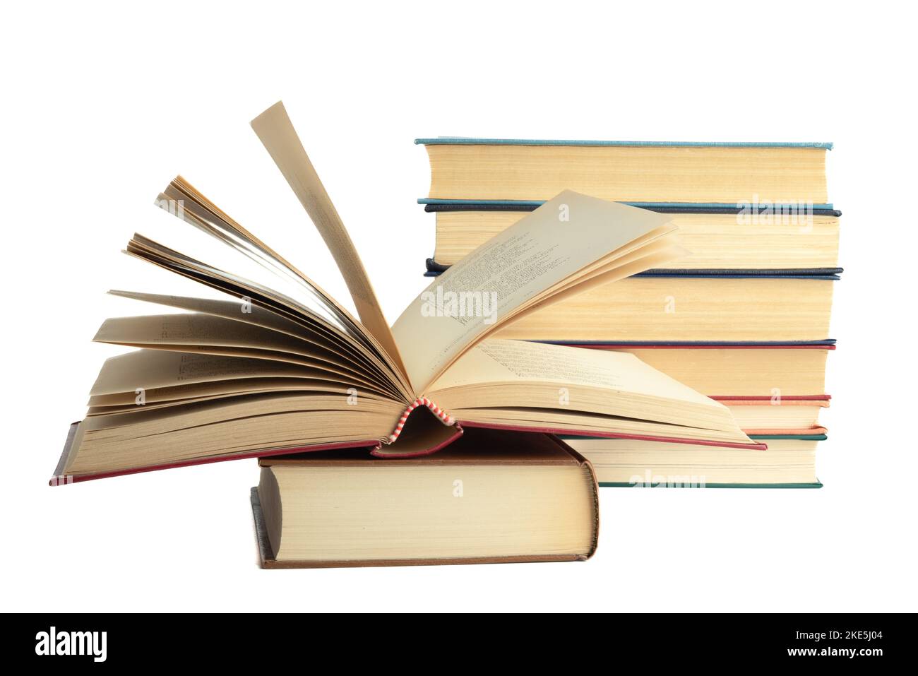 Stack opened books in Cut Out Stock Images & Pictures - Alamy