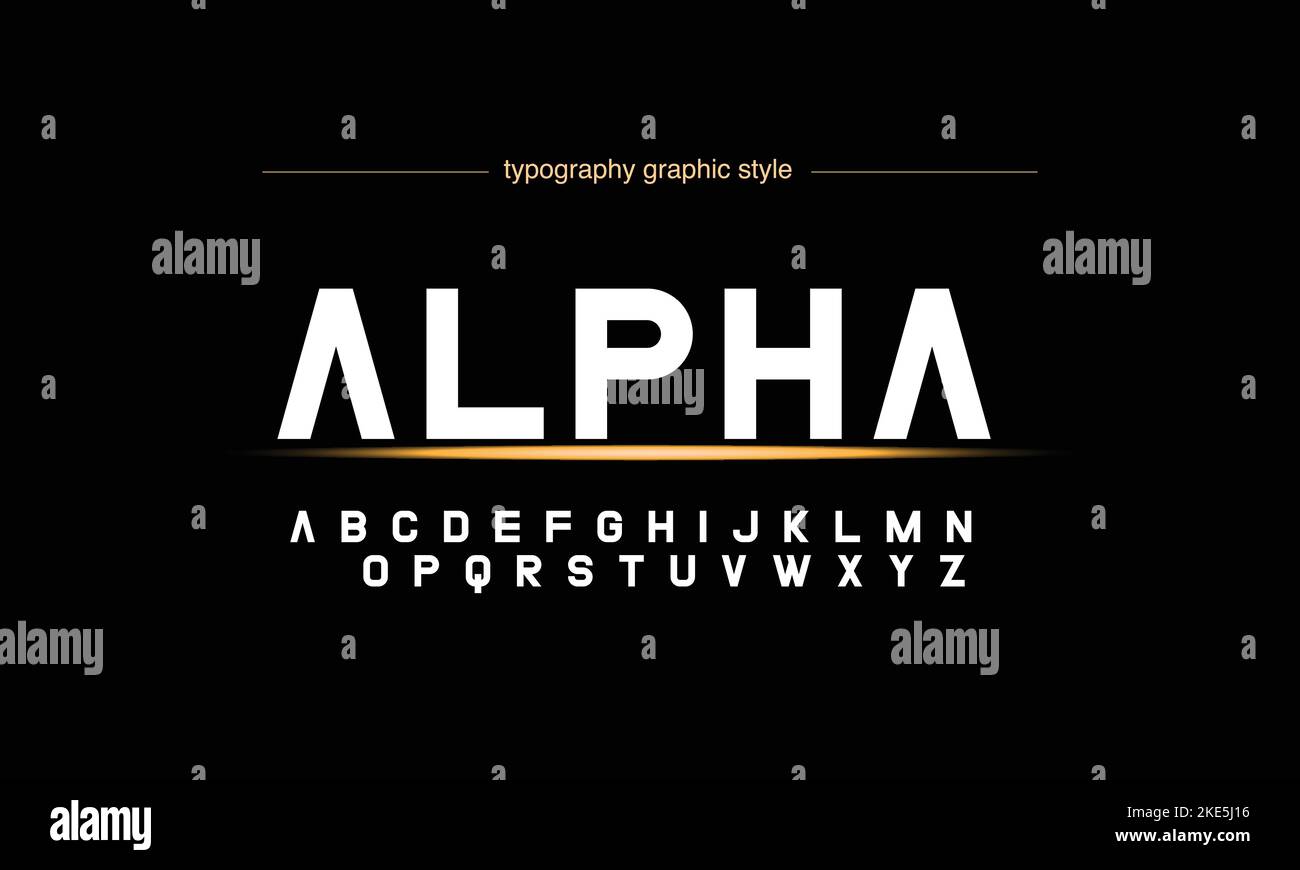 Sports minimal tech font letter set. Luxury vector typeface for company ...
