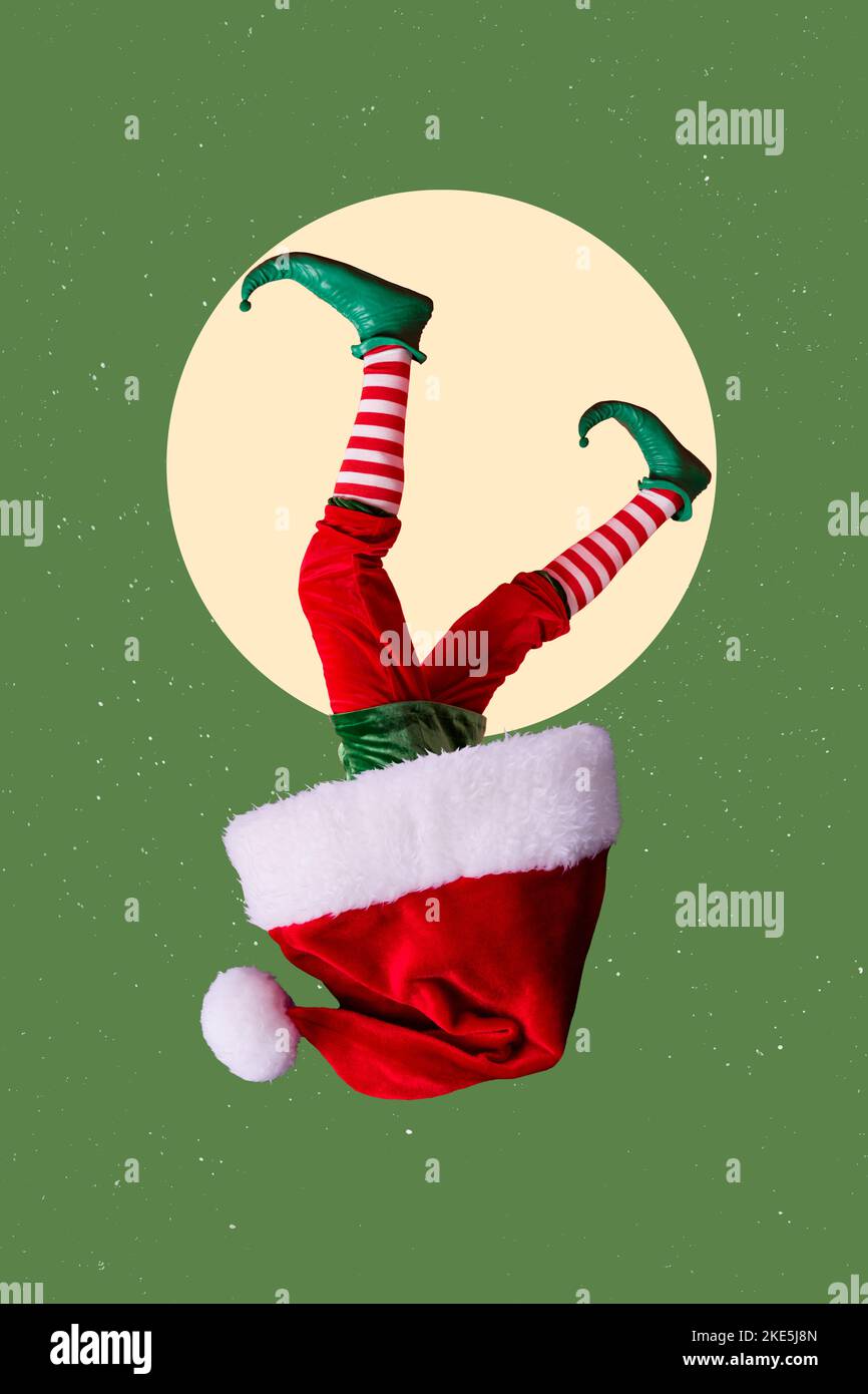 Vertical creative collage illustration photo of funny upside down ... Vertical creative collage illustration photo of funny upside down ...