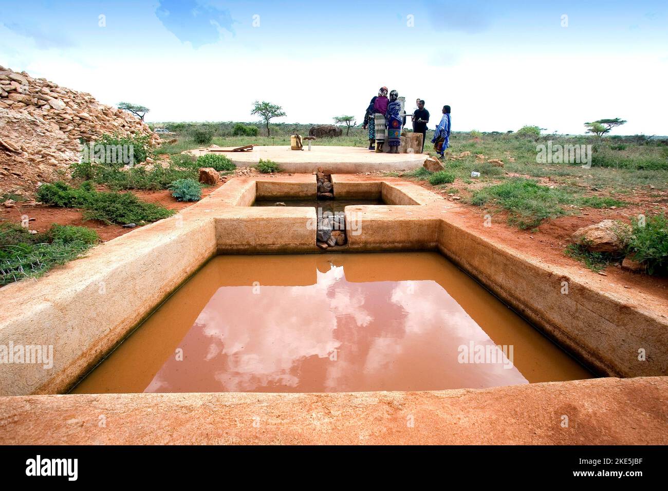 water reservoir in the south of Ethiopia vvbvanbree fotografie Stock ...
