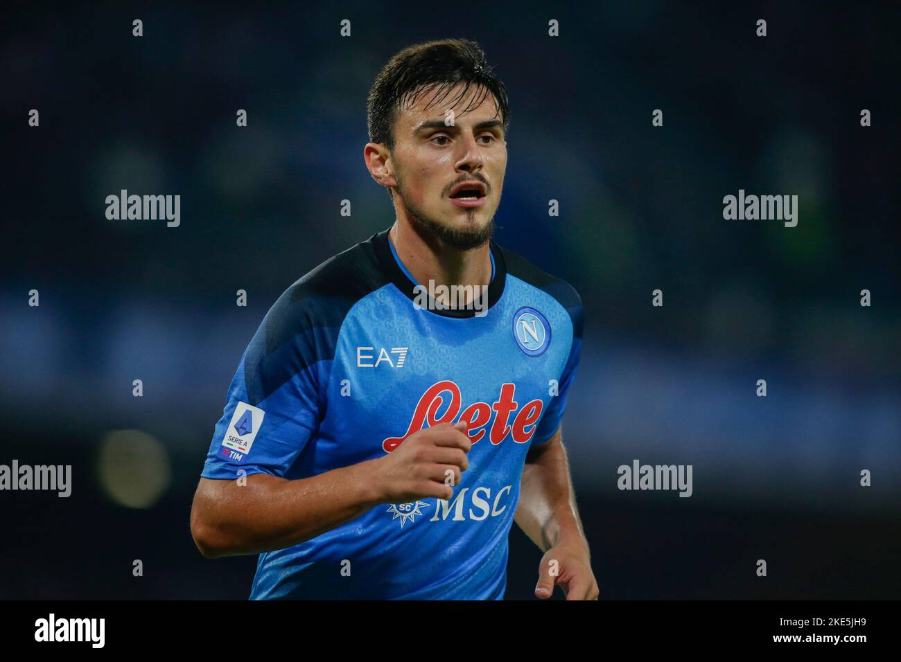 SSC Napoli's Macedonian midfielder Eljif Elmas looks during the Serie A ...