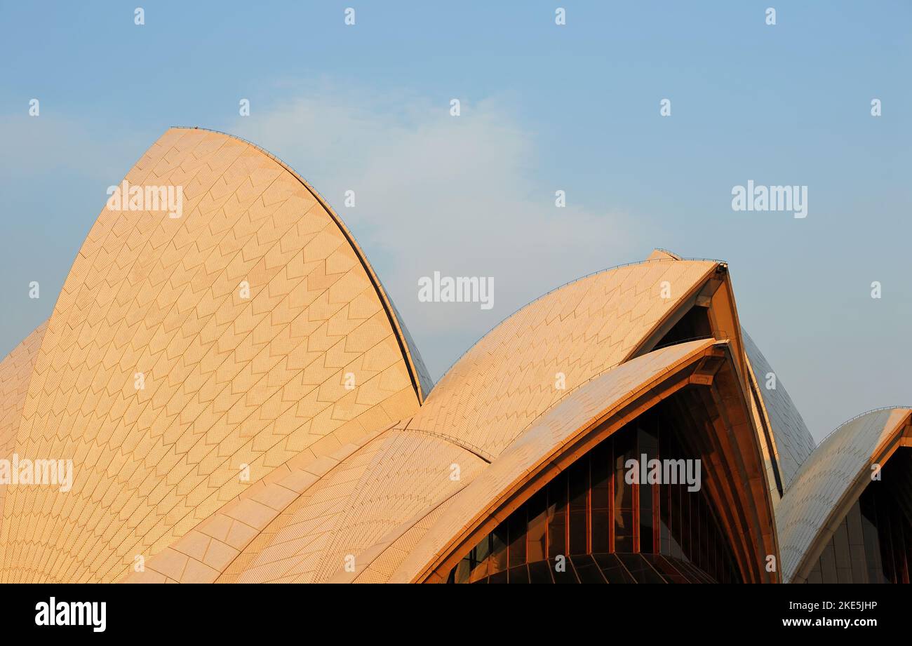 Sydney, New South Wales, Australia: Detail of the roof of Sydney Opera ...
