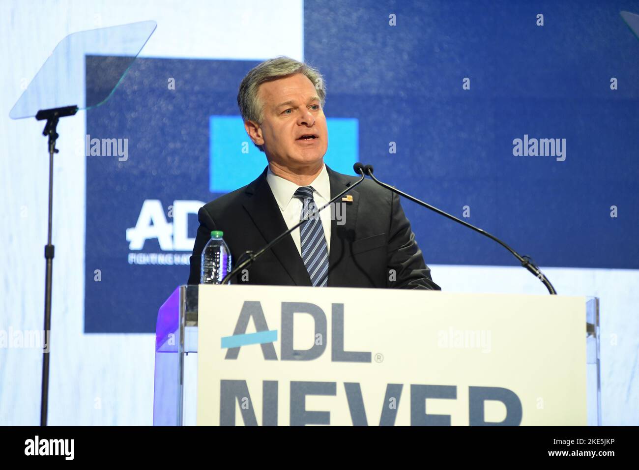 FBI Director Christopher Way attends Never Is Now - 2022 Anti ...