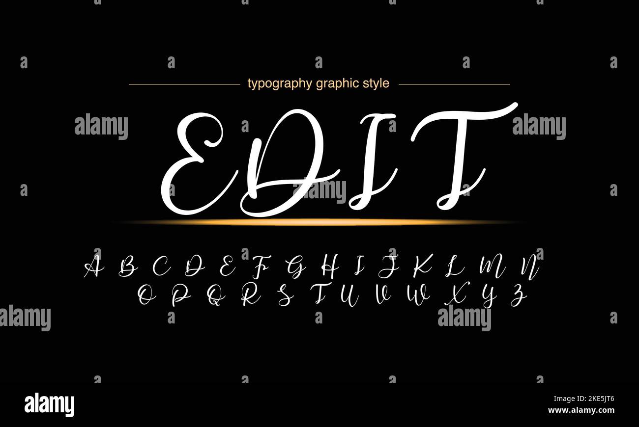 Signature Font Calligraphy Logotype Script Brush Font Type Font lettering handwritten Stock ...