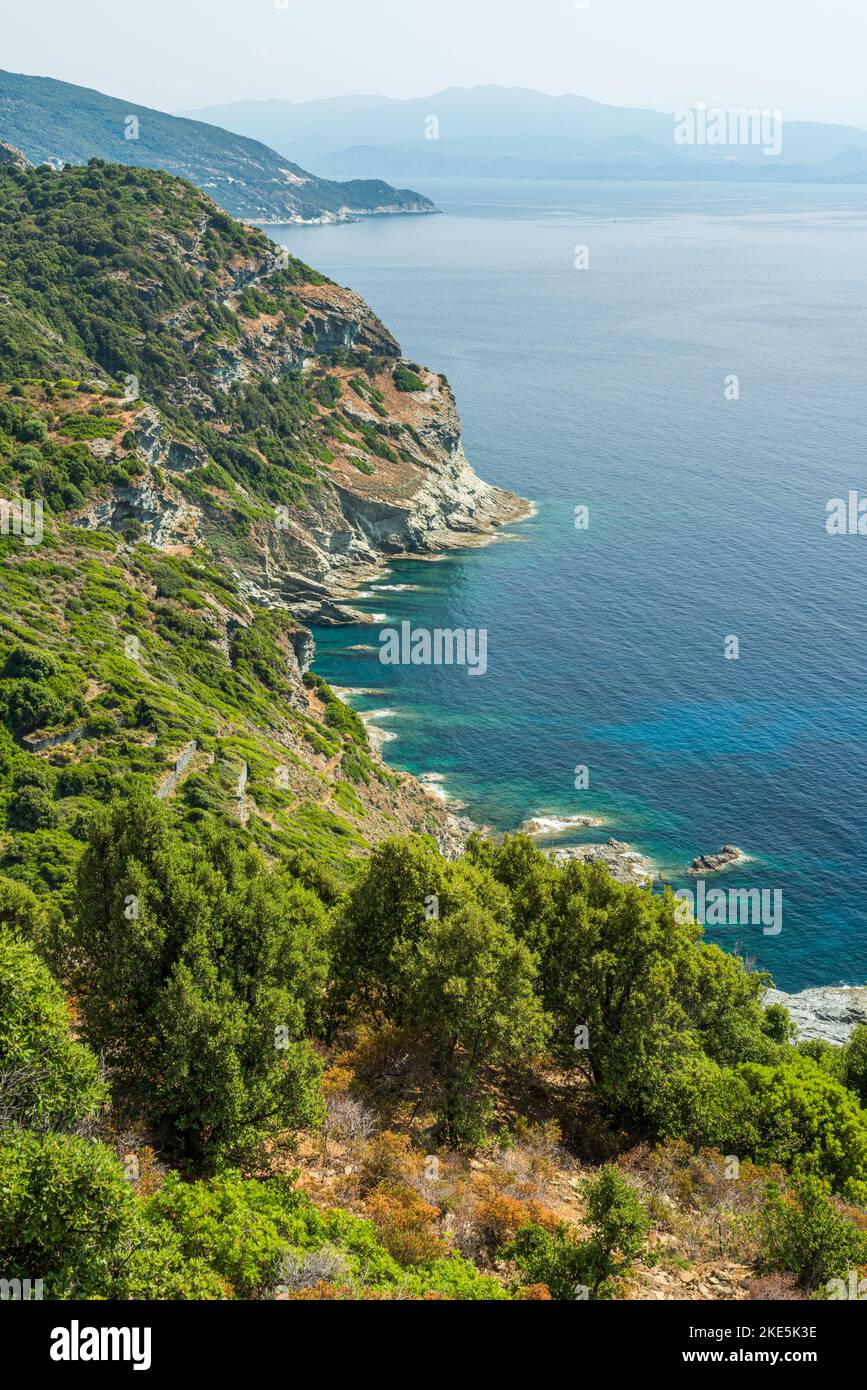Beautiful panoramic summer view in Cape Corse, France Stock Photo - Alamy