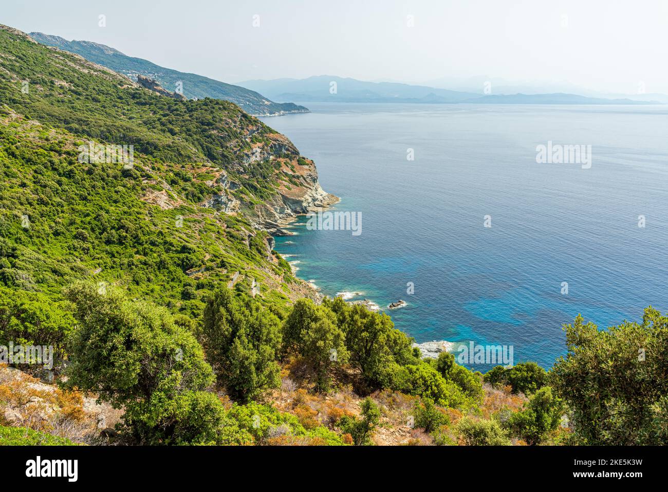 Beautiful panoramic summer view in Cape Corse, France Stock Photo - Alamy