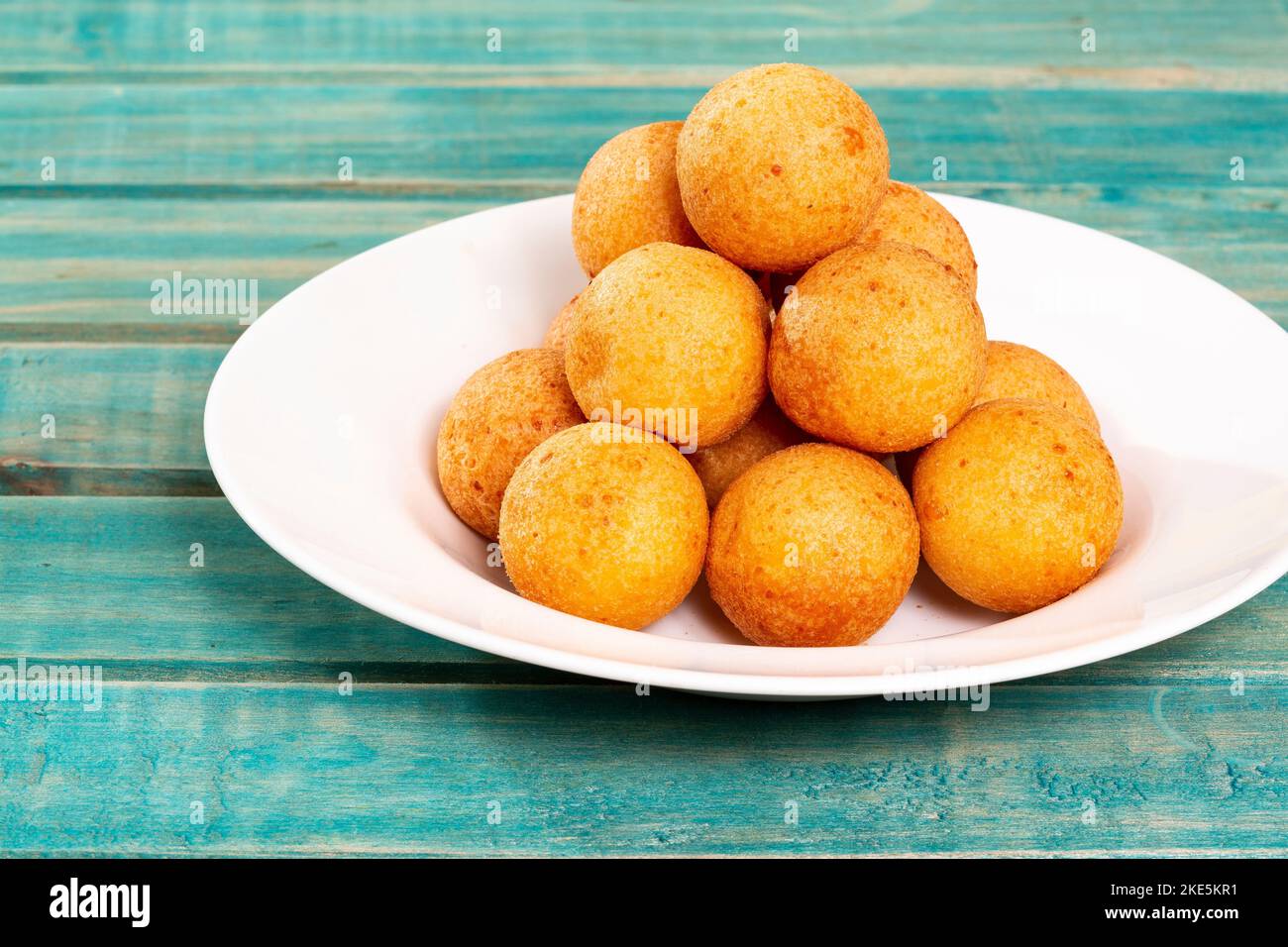 Fritters Traditional Colombian Food; Fried Cheese Flour Dumplings Stock ...