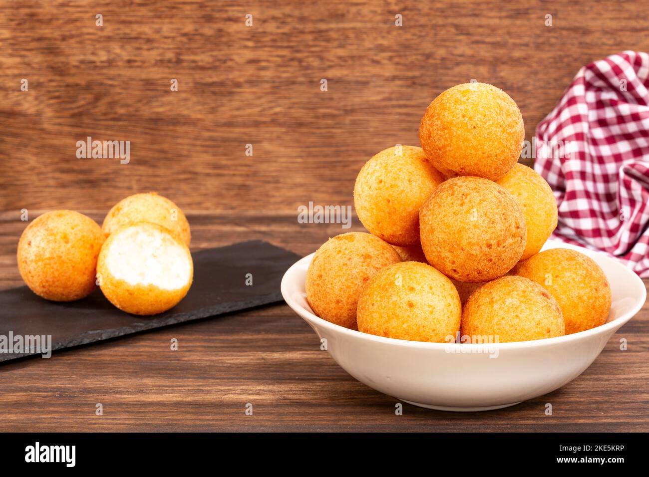 Fritters Traditional Colombian Food; Fried Cheese Flour Dumplings Stock ...