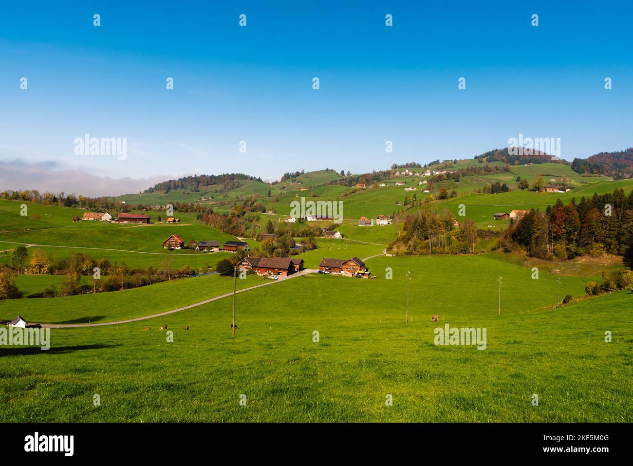 Typical farm in the swiss alps hi-res stock photography and images - Alamy