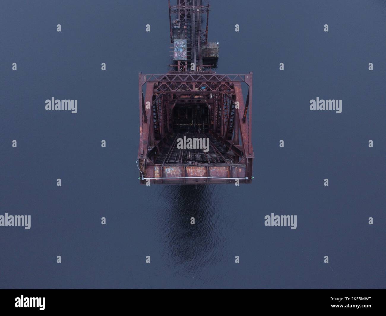 Aerial view lifting bridge hi-res stock photography and images - Alamy