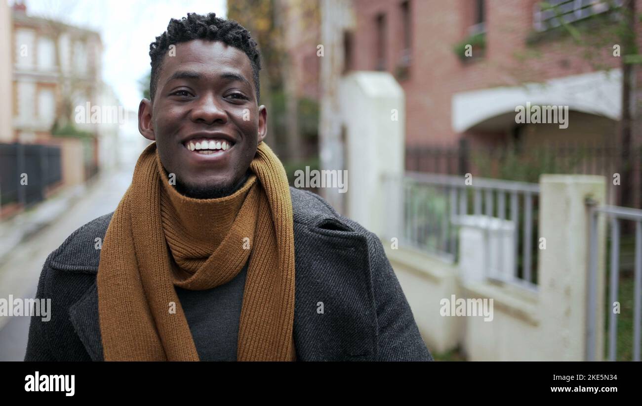 Black man celebrating success raising fist in the air. Successful ...