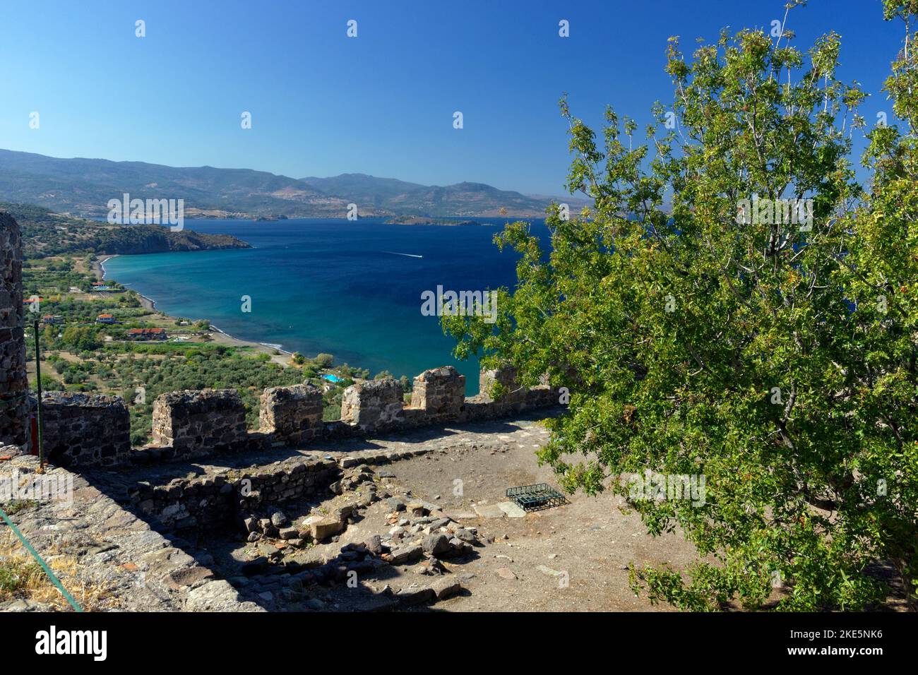 Molyvos Castle, Molyvos or Mithymna, Lesbos, Northern Aegean Islands ...