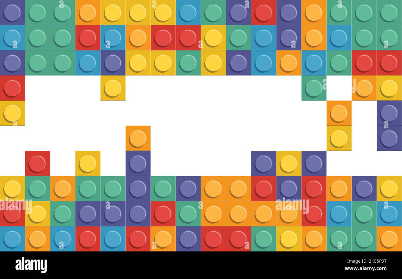 Bright plastic bricks Stock Vector Images - Alamy