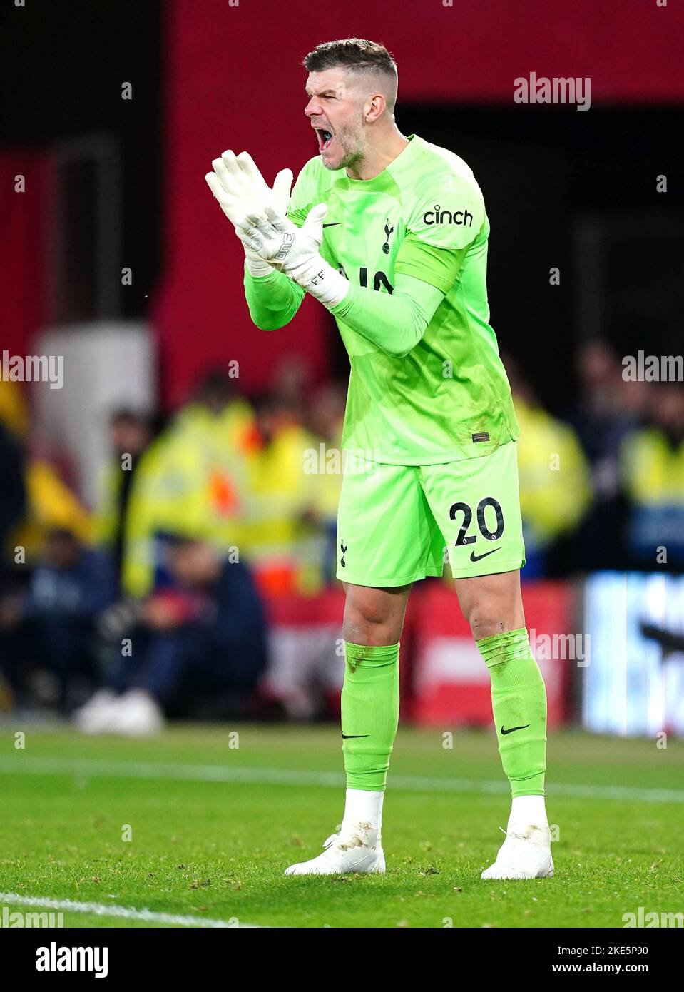 Tottenham Hotspur goalkeeper Fraser Forster during the Carabao Cup ...