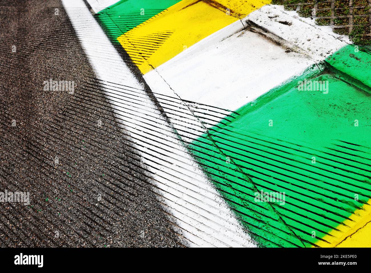 Sao Paulo, Brazil, 10.11.2022. Circuit atmosphere - drainage grooves in ...