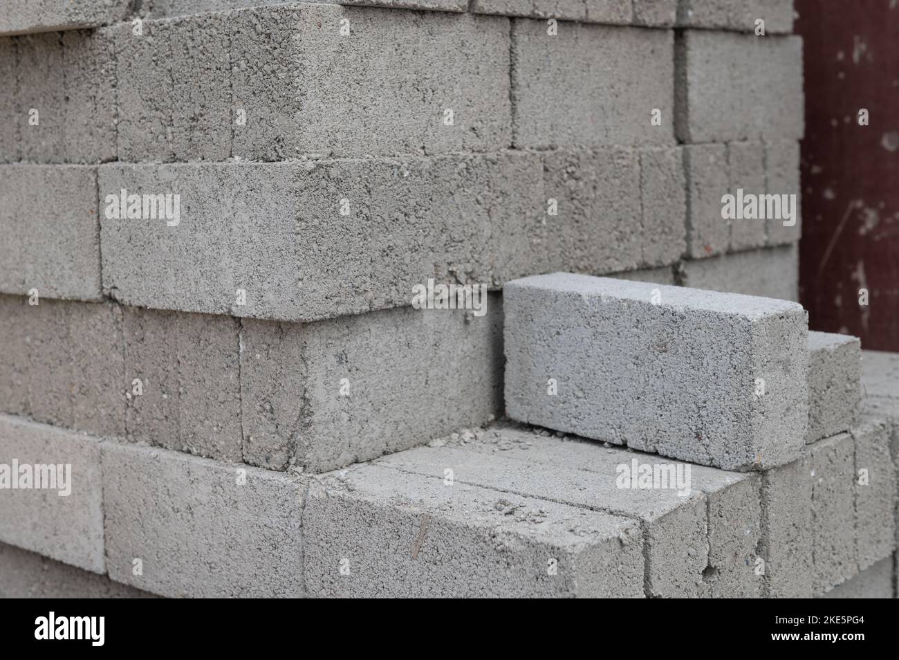 Concrete blocks cinder building bricks hi-res stock photography and ...